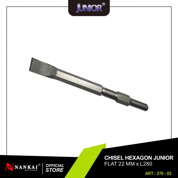 Nankai Tools - CHISEL HEXAGON FLAT 22 M X L280