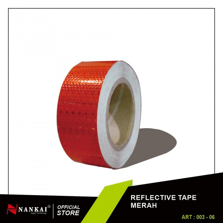 Nankai Tools - STIKER REFLECTIVE 2'' X 45M MERAH