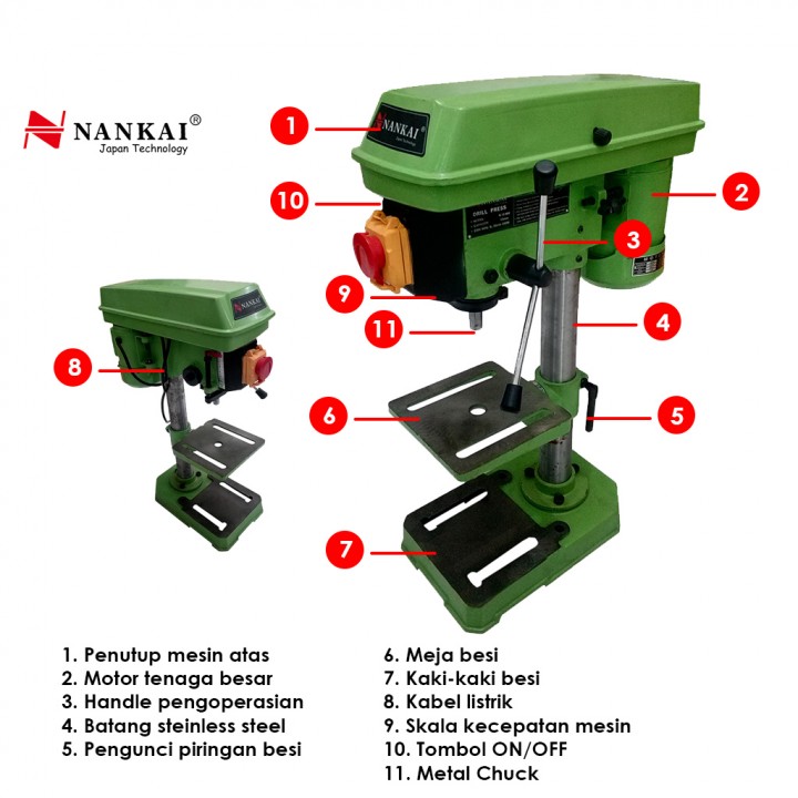 Nankai Tools - MESIN BOR DUDUK 25 MM
