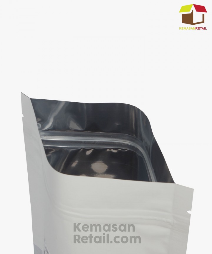 Kemasan Retail - Kemasan Standing Pouch Window White 16x24cm (Premium)