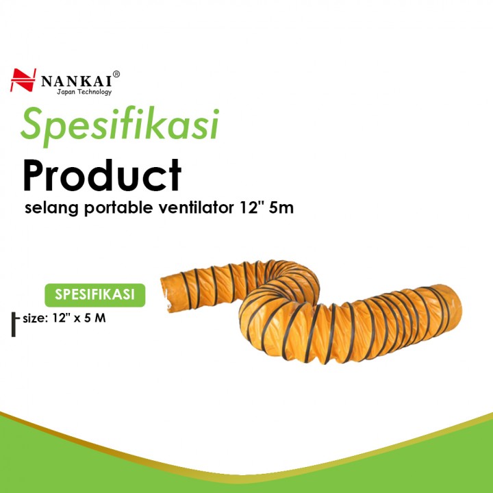 Nankai Tools - SELANG PORTABLE VENTILATOR 12" - 5M