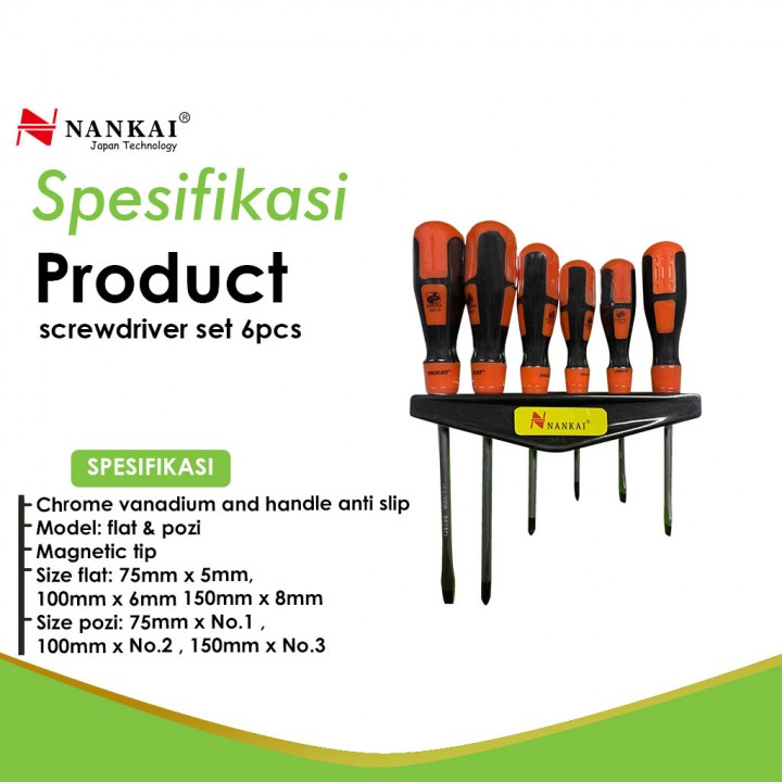 Nankai Tools - OBENG SET 6 PCS