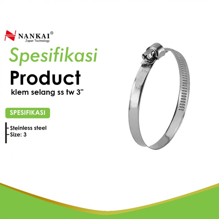 Nankai Tools - KLEM SELANG 3'' TW (5 PCS)