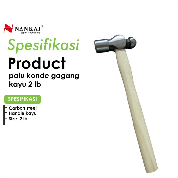 Nankai Tools - PALU KONDE 2 LB GAGANG KAYU