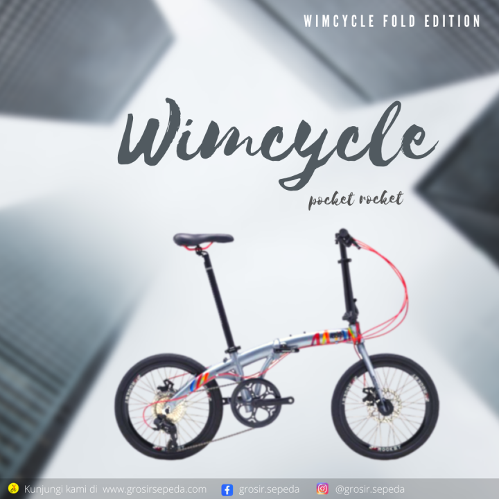 GROSIRSEPEDA.com - WIMCYCLE FOLD 20 POCKET ROCKET GRAY