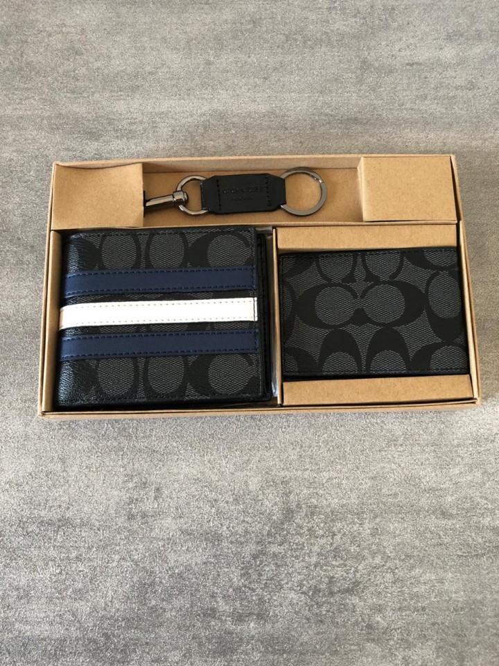 Branded Outlet - COACH MEN WALLET SIGNATURE VARSITY STRIPE