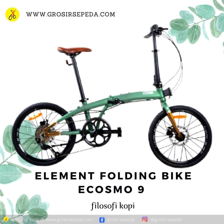 GROSIRSEPEDA.com - ELEMENT FOLDING BIKE ECOSMO 9 FILOSOFI KOPI EDITION ...