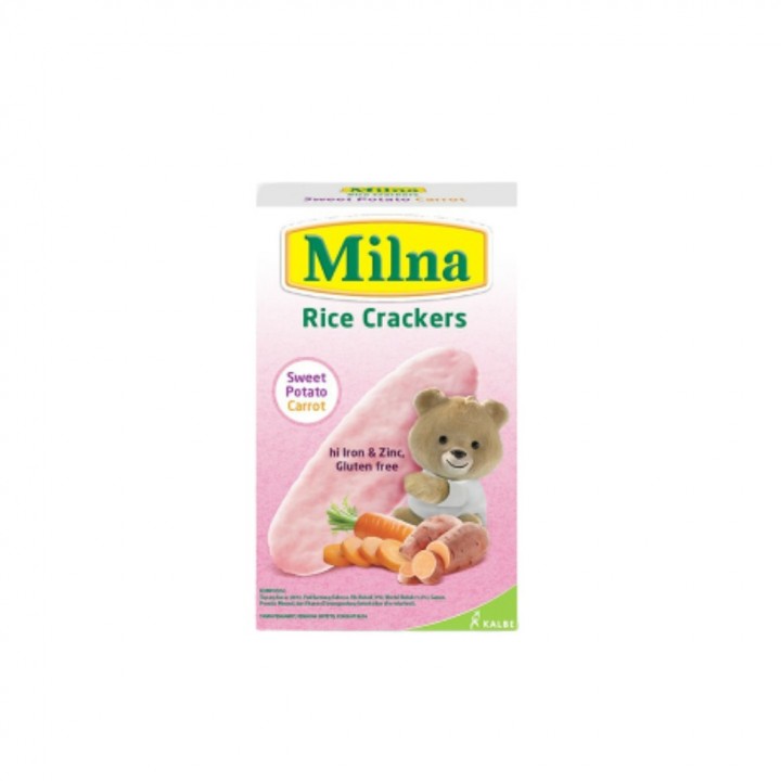 FANIA Baby and Kid's Shop - MILNA RICE CRACKERS SWEET POTATO CARROT 20GR