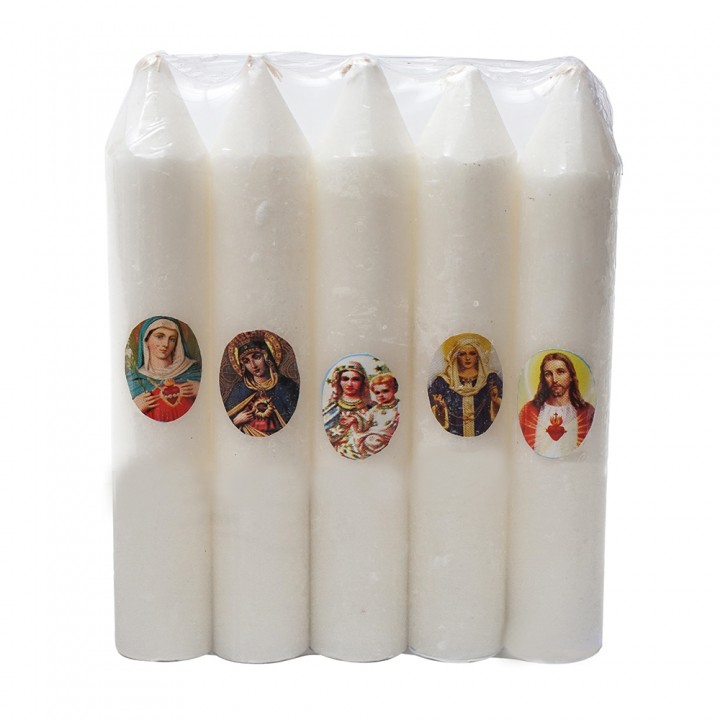 www.yeraya.com - Lilin Doa Gambar isi 5 ( Uk. 13,5 x 2,5cm )