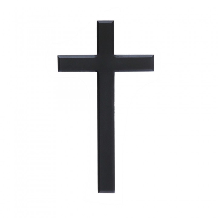 www.yeraya.com - Salib Gantung Kristen Premium MDF Hitam 37cm (Y1008)