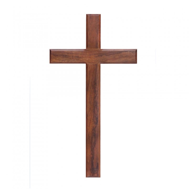 www.yeraya.com - Salib Gantung Kristen Premium Jati Polos 45cm (Y1014)
