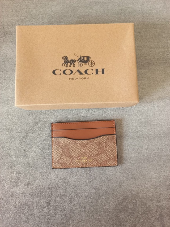 Branded Outlet - COACH SLIM ID CARD CASE IN SIGNATURE CANVAS