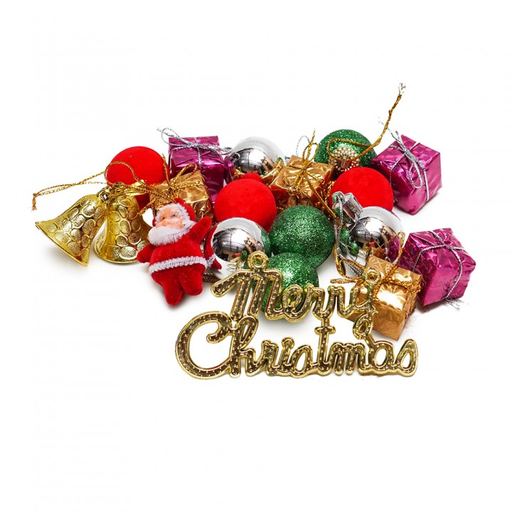 www.yeraya.com - Hiasan Natal Mix Paket Ekonomis Merry Christmas isi 19