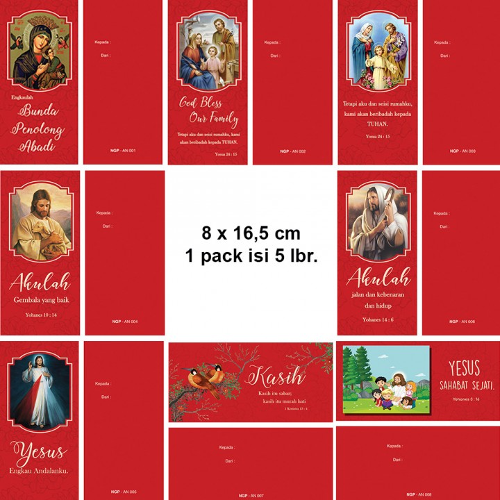 www.yeraya.com - Angpao Rohani Merah isi 5