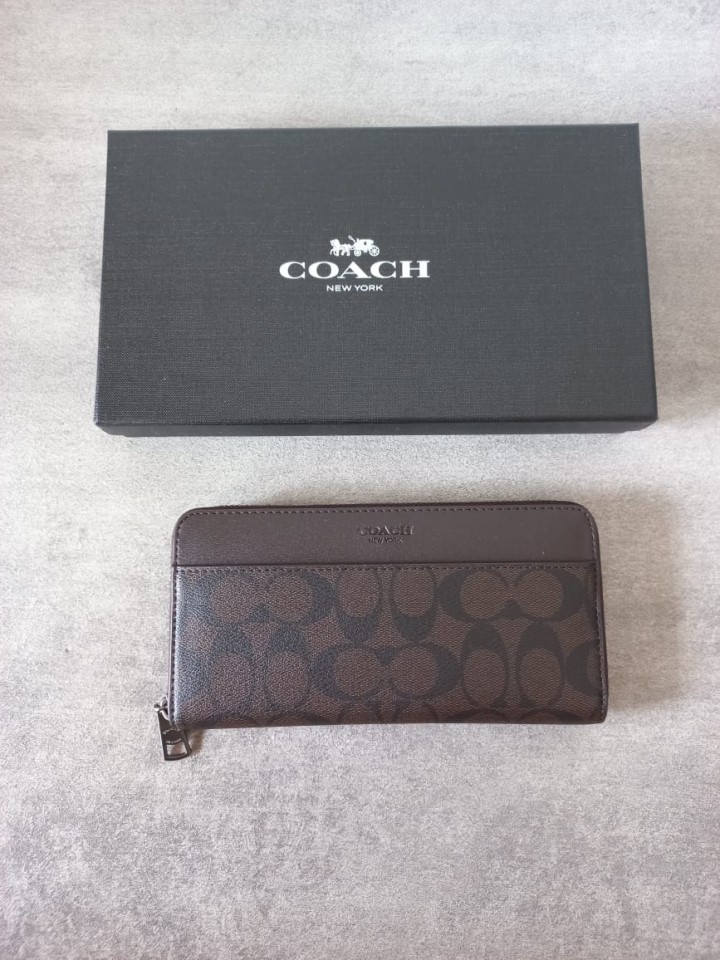 Branded Outlet - CO ACCORDION WALLET IN SIGNATURE WITH KEYCHAIN