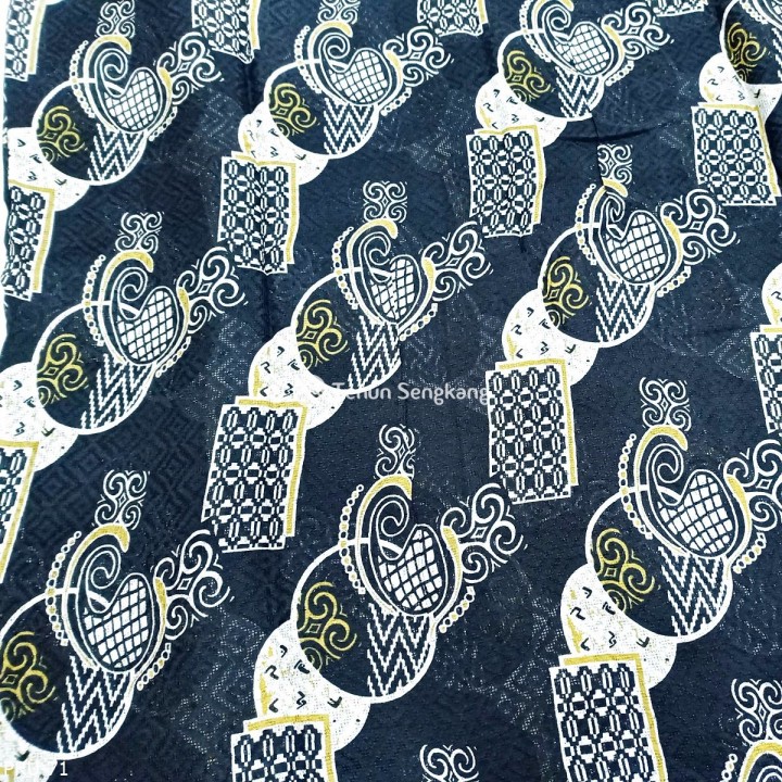 Tenun Sengkang - Kain Tenun Dobby Batik Hitam PRU-71