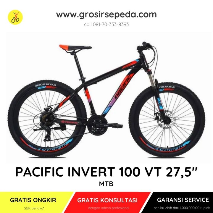 GROSIRSEPEDA.com - Sepeda dewasa PACIFIC MTB 27.5 INVERT 100 VT