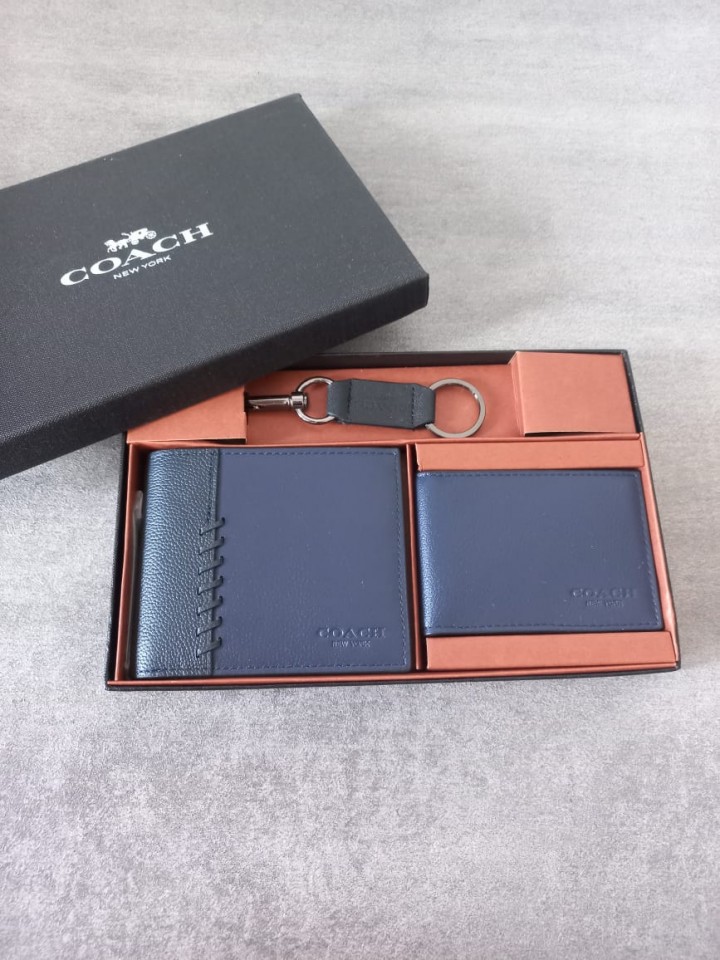 Branded Outlet - COACH 3IN1 MEN WALLET WITH BASEBALL STITCH