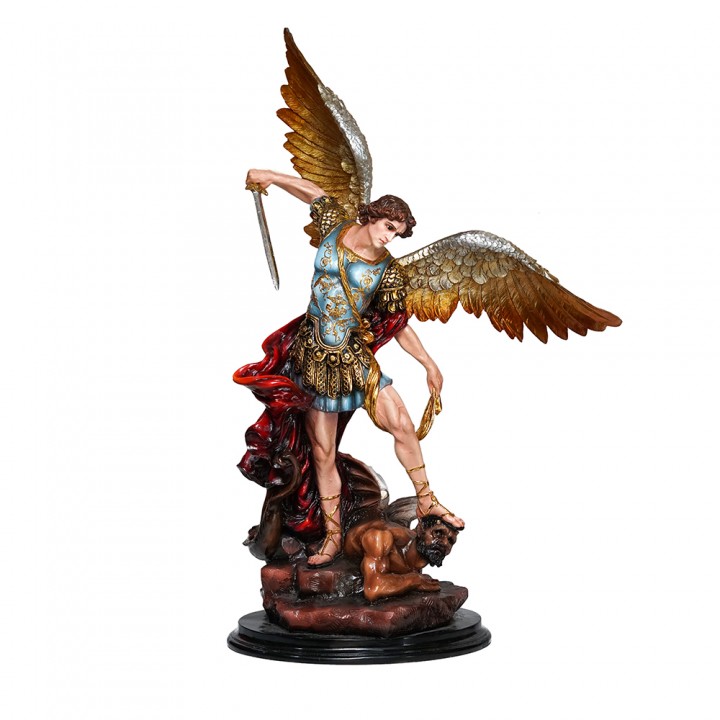 www.yeraya.com - Patung Santo Malaikat Pelindung Mikael 70cm