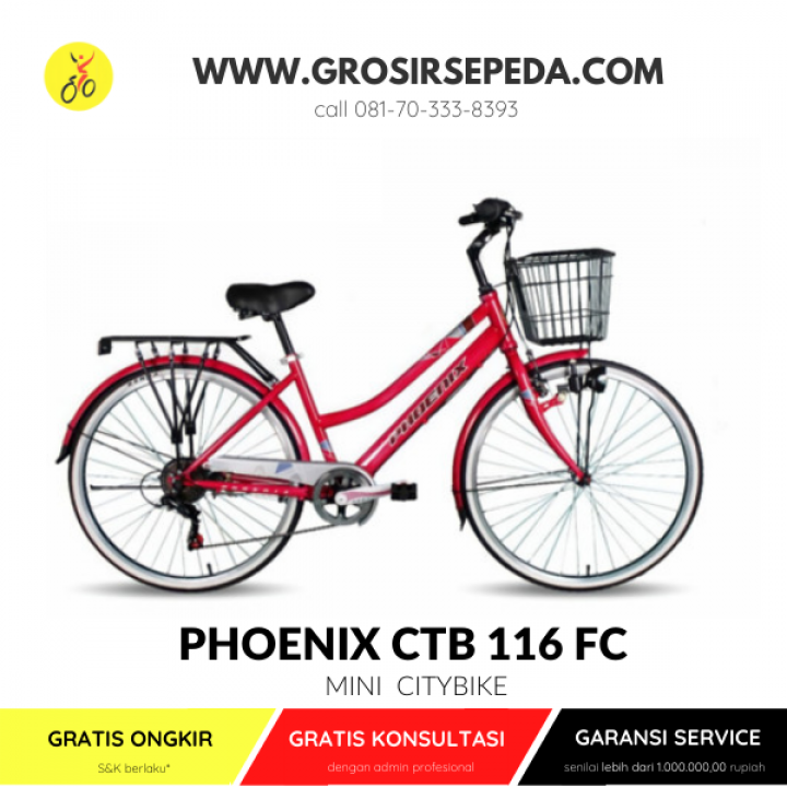 GROSIRSEPEDA.com - SEPEDA DEWASA PEREMPUAN PHOENIX CTB 26 116 FC