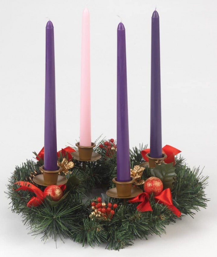 www.yeraya.com - Hiasan Krans Lingkaran Advent 4 Lilin 30cm / Tradional ...
