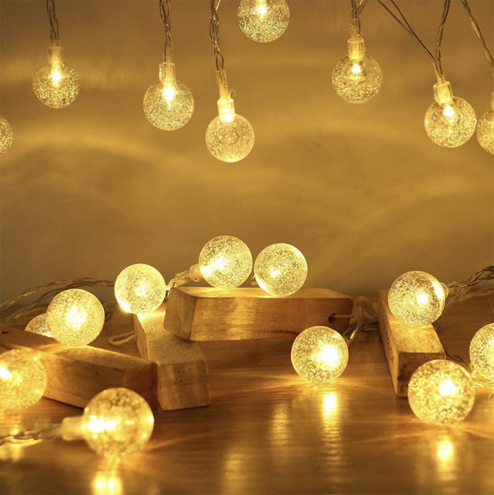 www.yeraya.com - Lampu Natal LED 100 Bulat Warm White / Kabel Putih ...