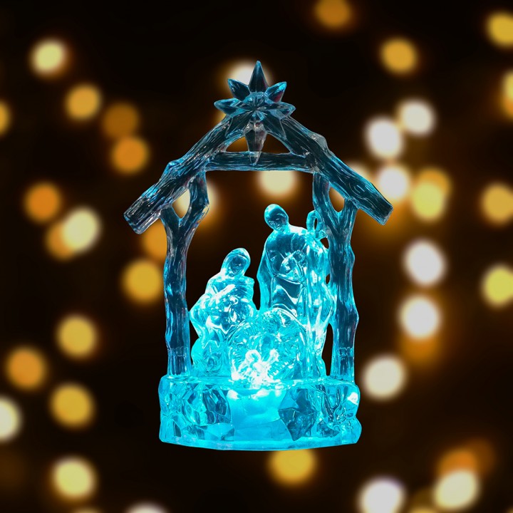 www.yeraya.com - Pajangan Natal Palungan Lampu Warna Warni