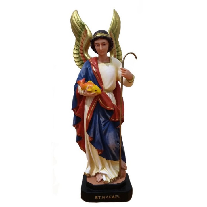 www.yeraya.com - Patung Santo Malaikat Pelindung Padat Warna 20cm