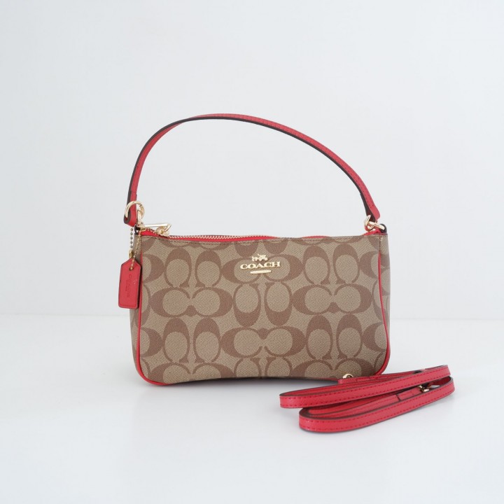 Branded Outlet - COACH TOP HANDLE POUCH IN SIGNATURE