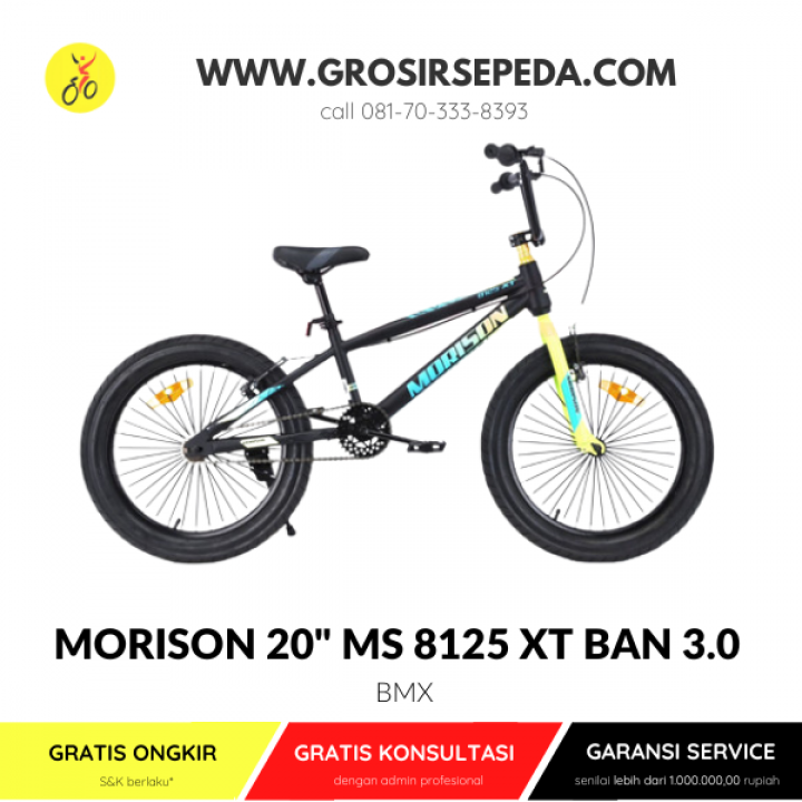 GROSIRSEPEDA.com - SEPEDA ANAK COWOK MORISON BMX 20 8125 XT 3.0