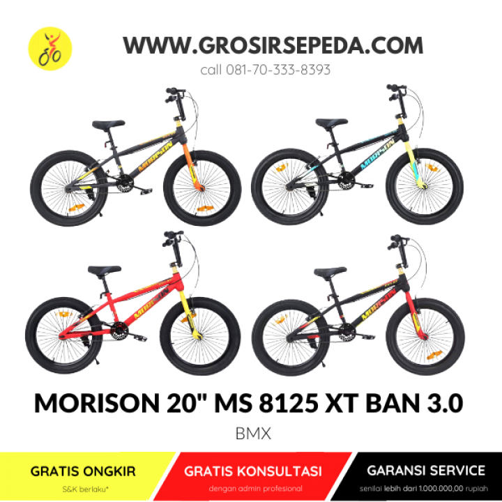 GROSIRSEPEDA.com - SEPEDA ANAK COWOK MORISON BMX 20 8125 XT 3.0