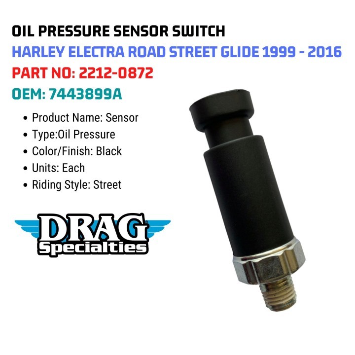 Budung Cycles - OIL PRESSURE SENSOR SWITCH HARLEY FOR HARLEY ELECTRA ...