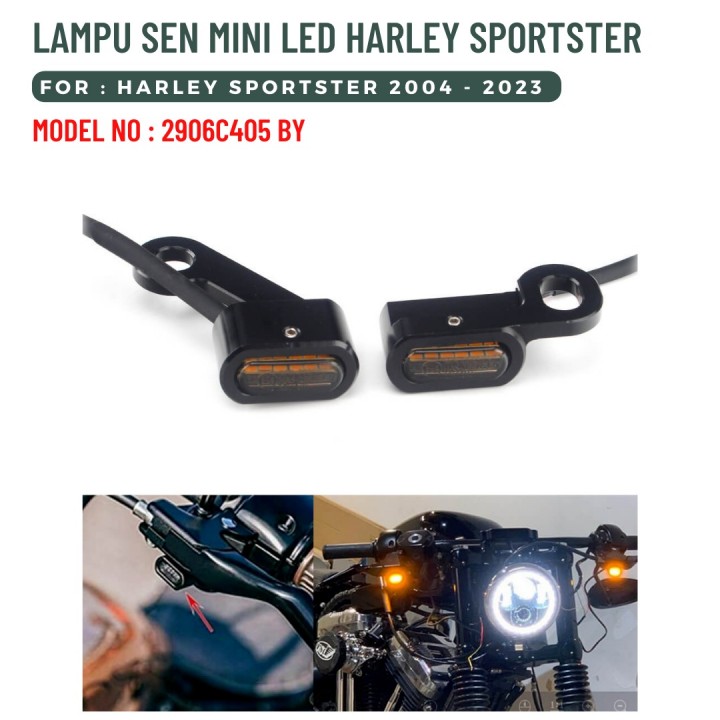 Budung Cycles - LAMPU SEN MINI LED HARLEY SPORTSTER 2004-2023 2906C405 BY