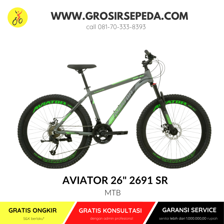 GROSIRSEPEDA.com - SEPEDA GUNUNG AVIATOR MTB 26 2691 SR-VT