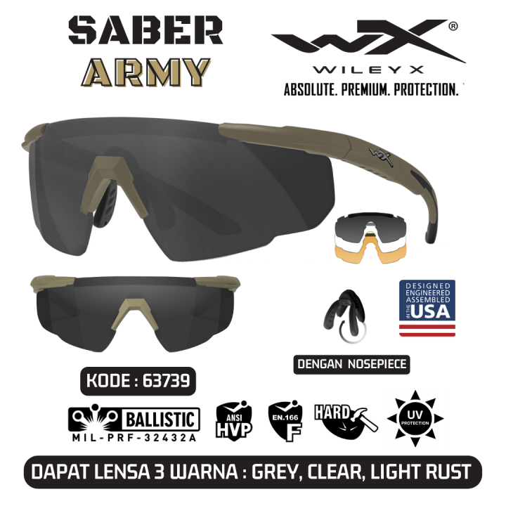 Budung Cycles - KACAMATA RIDING TACTICAL SUNGLASSES 3 LENSA SABER ARMY ...