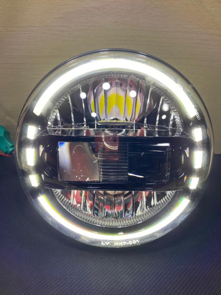 Budung Cycles - LAMPU DAYMAKER HEADLIGHT 7 INCH HARLEY TOURING HL 032 BK