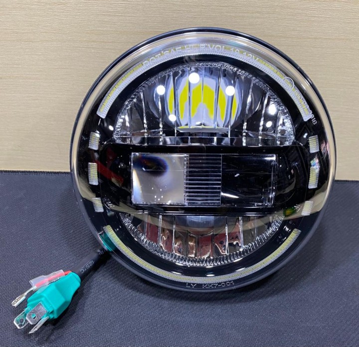 Budung Cycles - LAMPU DAYMAKER HEADLIGHT 7 INCH HARLEY TOURING HL 032 BK