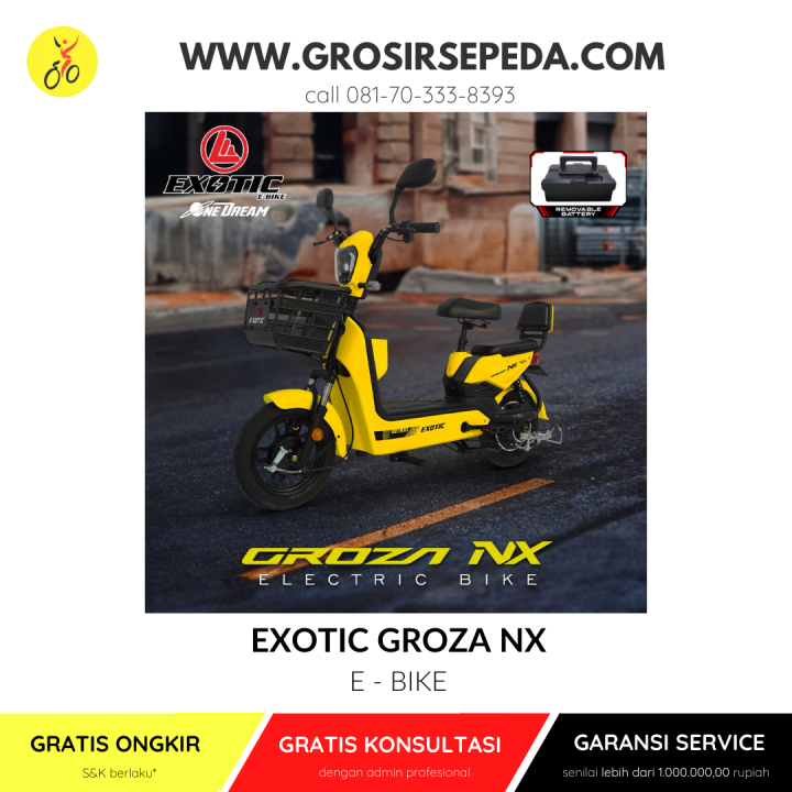 GROSIRSEPEDA.com - SEPEDA LISTRIK EXOTIC GROZA NX 14X2.5