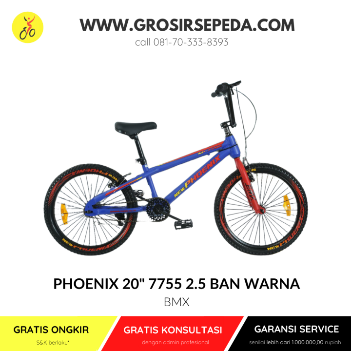 GROSIRSEPEDA.com - SEPEDA ANAK COWOK PHOENIX BMX 20 7755 2.5 ban warna