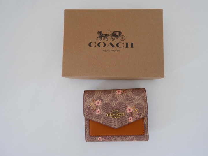 Branded Outlet - COACH SMALL WALLET IN SIGNATURE CANVAS WITH FLORAL BOW ...