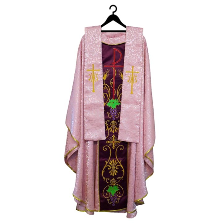 www.yeraya.com - Kasula Imam Salib Pink ST dan Stola