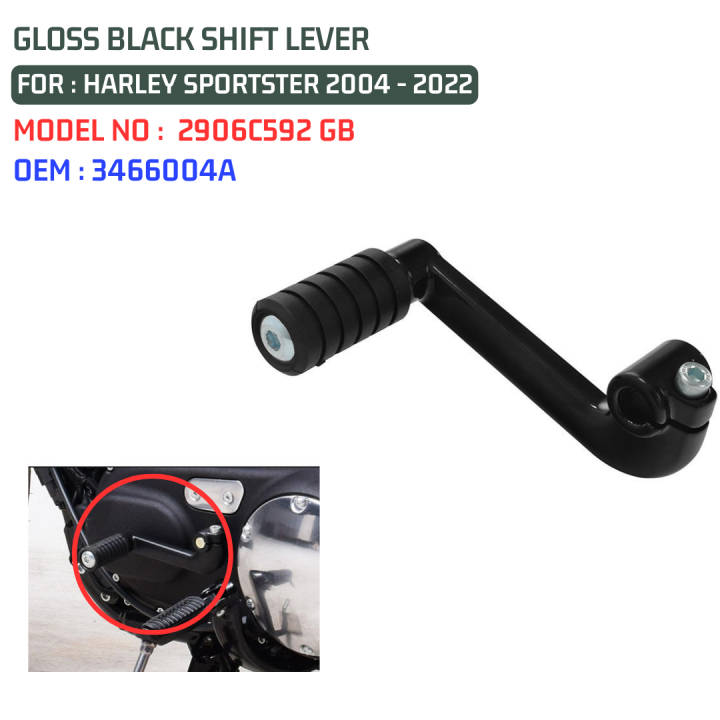 Budung Cycles - SHIFTER LEVER PEDAL HARLEY SPORTSTER 2004-2022 GLOSS ...