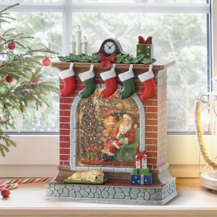 www.yeraya.com - Pajangan Natal Perapian Lampu LED + Musik + Air