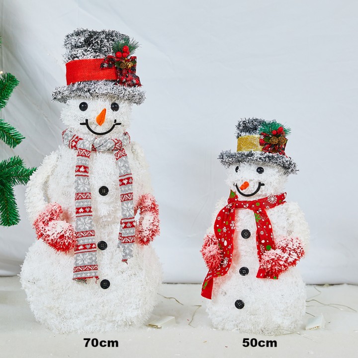 www.yeraya.com - Pajangan Natal Snowman Besar Kawat Lampu Warm White ...