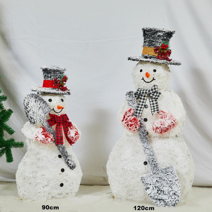 www.yeraya.com - Pajangan Natal Snowman Besar Kawat Lampu Warm White ...