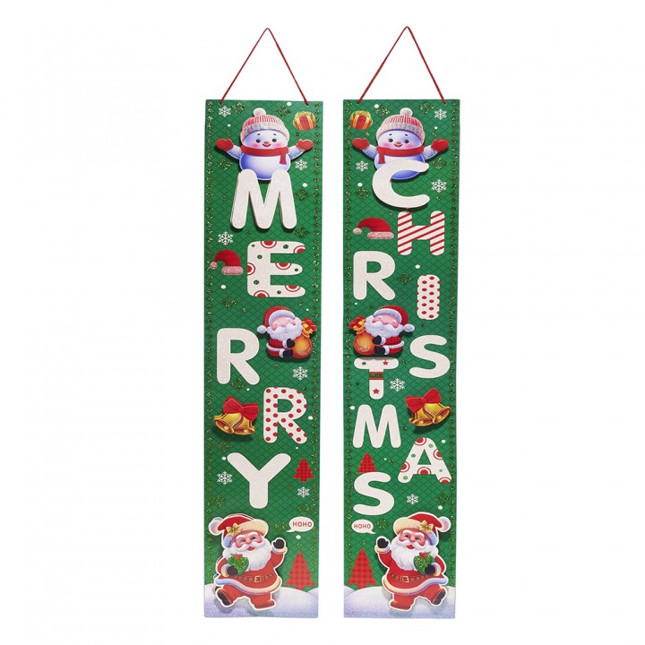 www.yeraya.com - Gantungan Natal Karton Banner 3D 2 Sisi 85cm