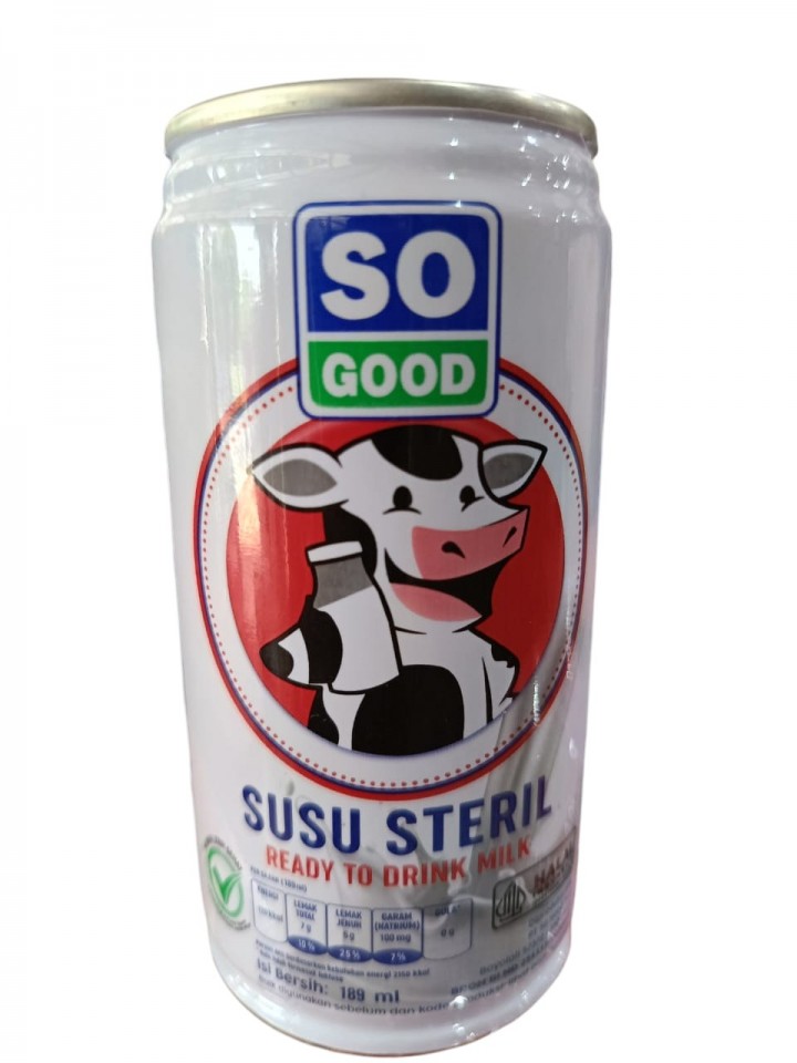 MARCHMART - SO GOOD susu steril kaleng 189 ml