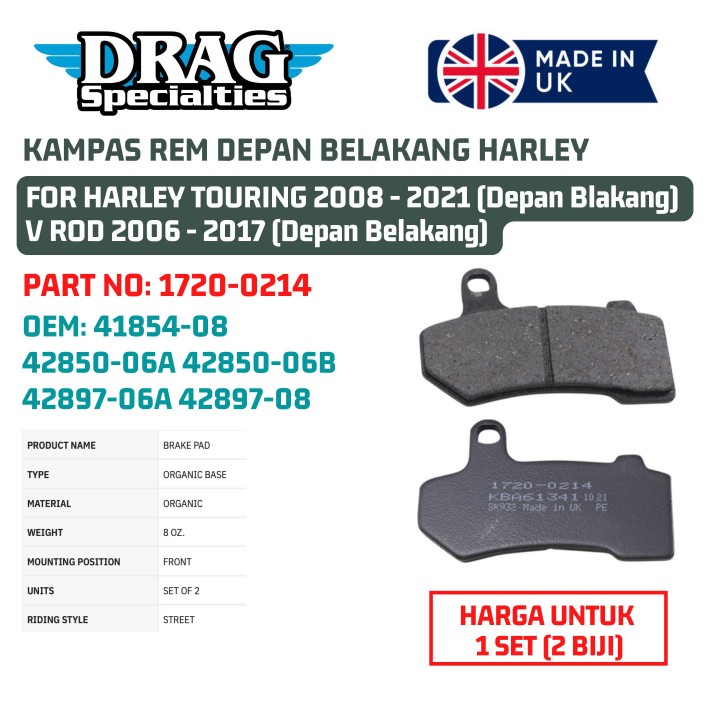 Budung Cycles - KAMPAS REM DEPAN BELAKANG HARLEY FOR HARLEY TOURING ...