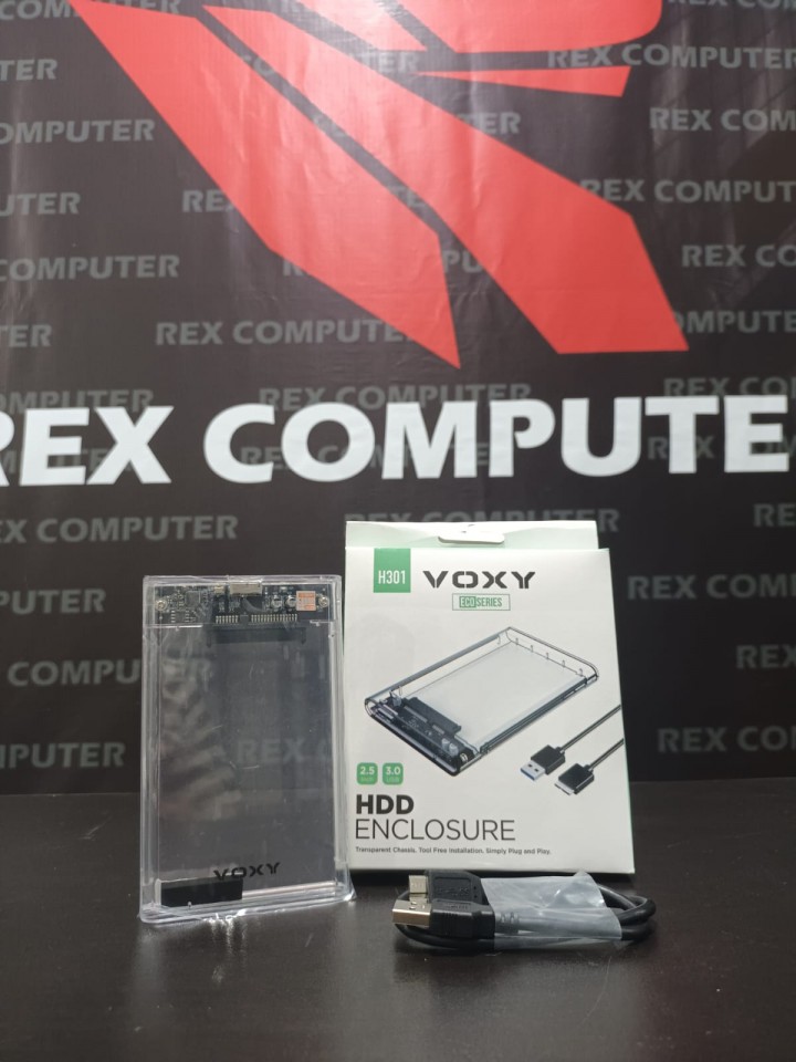 Rex Computer - CASE HARDISK EXTERNAL USB3 VOXY H301 TRANSPARANT