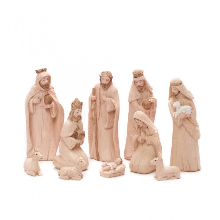 www.yeraya.com - Patung Set Natal Starter 13cm - Coklat Muda